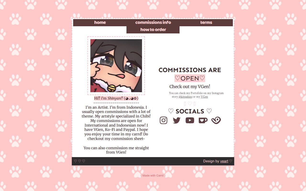 Shinyan Kitsune's Carrd